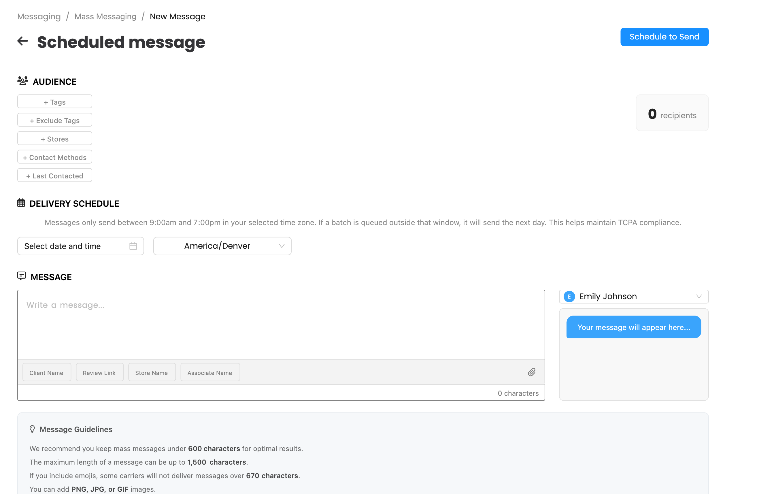 What's New in Mass Messages (Beta) – Clientbook